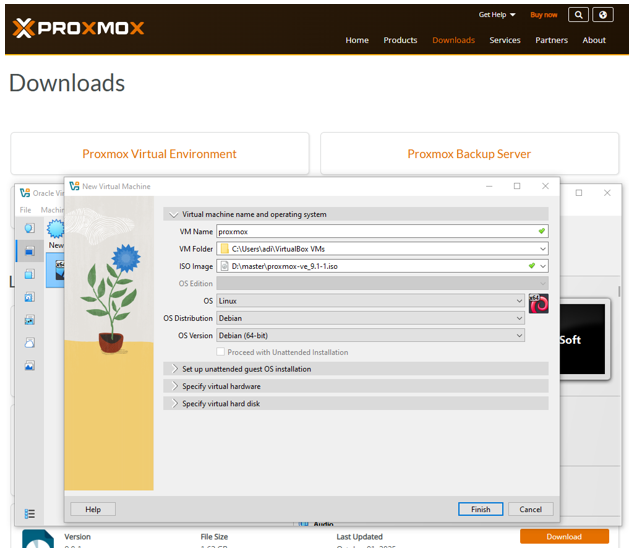 Cara Install Proxmox VE di VirtualBox